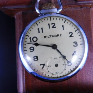 Biltmore Pocket Watch by Ingraham TLC Needed - Etsy