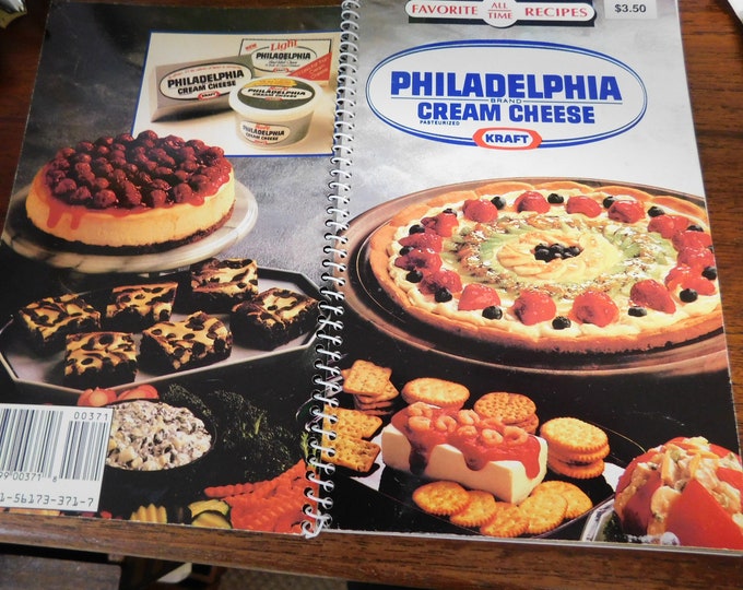 1988 Favorite Recipes Philadelphia Cream Cheese Kraft Cookbook 1 - Etsy