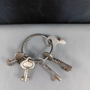 Antique Open Barrel Rare Skeleton Keys Tab W/ Hollow Barrel, Skeleton ...