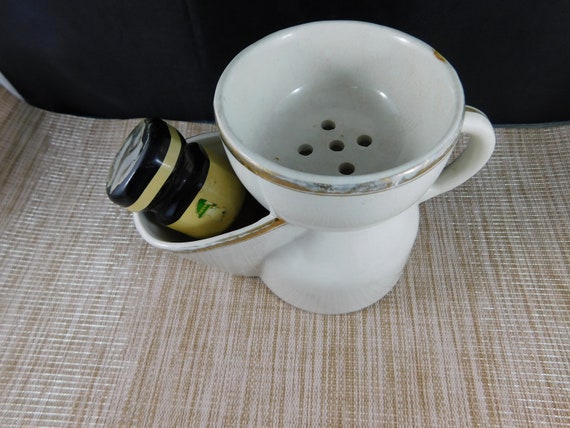 Vintage Pottery Shaving Mug/scuttle England - Etsy