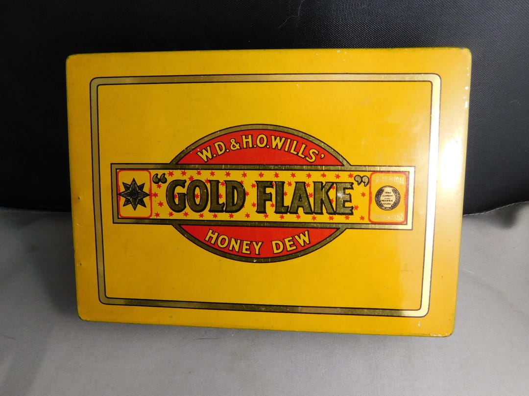 Vintage Cigarette Tin Gold Flake Cigarettes Gold Flake Honey Dew ...