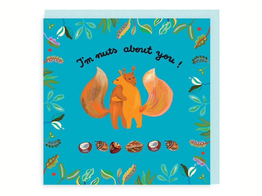 Hugging Squirrels Card Squirrel Card Love Anniversary - Etsy