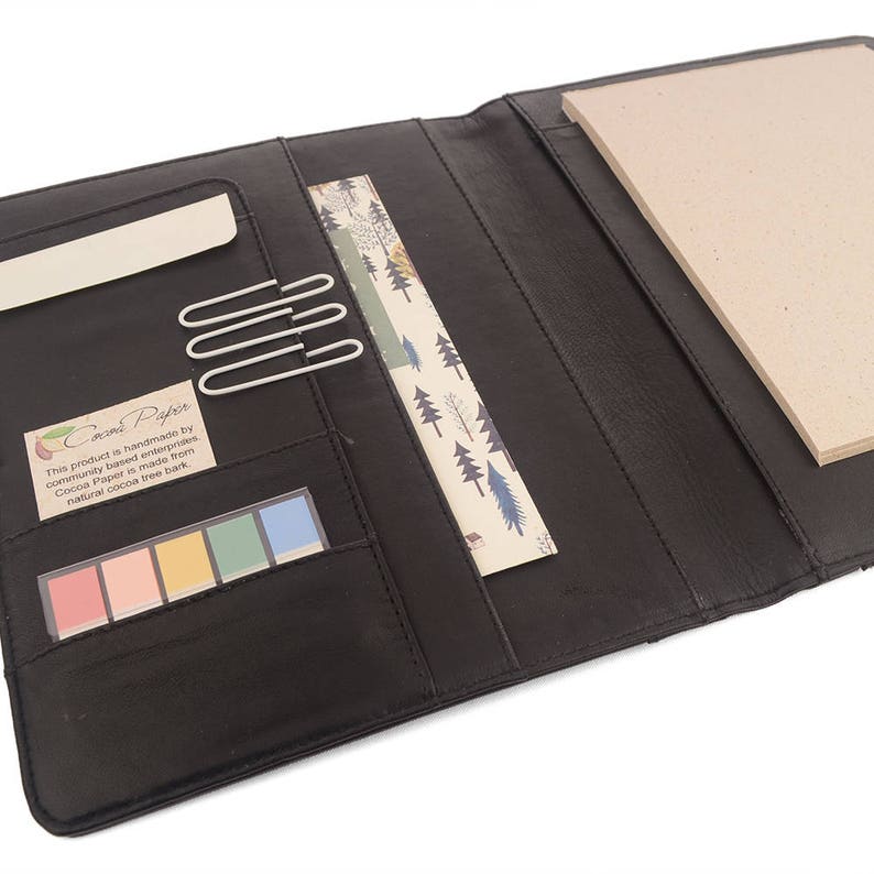 STUD A5 Leather Padfolio / Portfolio Multiple Pockets Snap - Etsy Australia