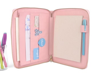 NATIVE A5 Leather Compendium Full Leather Multiple Pockets | Etsy