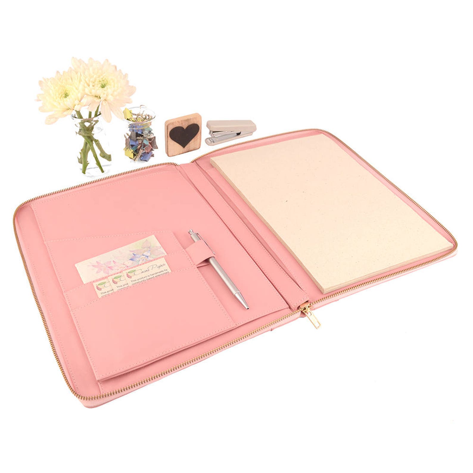 MAIDEN A5 Leather Compendium Full Leather Multiple Pockets | Etsy