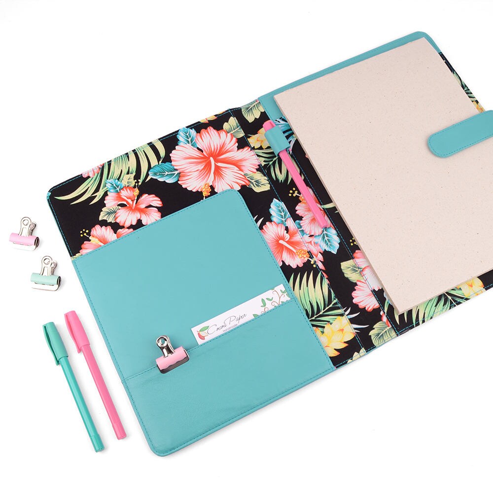 A4 / Full Size Fabric Lined Leather Padfolio / Portfolio / Pad | Etsy