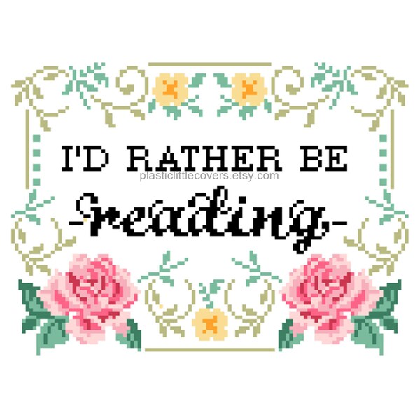 Reading Cross Stitch - Etsy