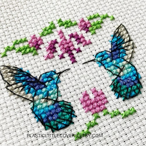 Hummingbirds Cross Stitch Pattern Pdf. Modern Small Bird Cross - Etsy