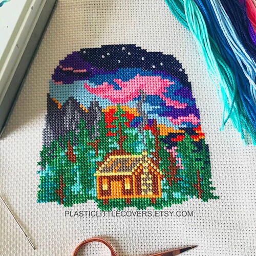 Landscape Modern Cross Stitch Pattern Nature Easy Counted - Etsy