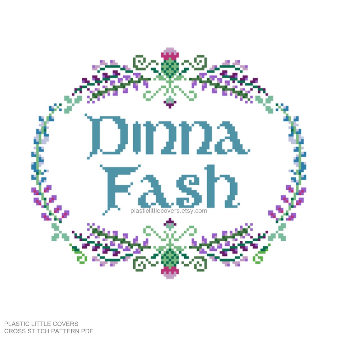 Modern Cross Stitch Pattern PDF - Dinna Fash - Outlander Inspired ...