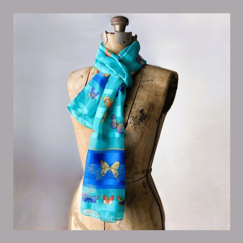 Turquoise Scarves - Etsy