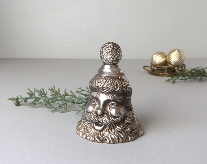 Silver Plated Santa Claus Dinner Bell - Etsy
