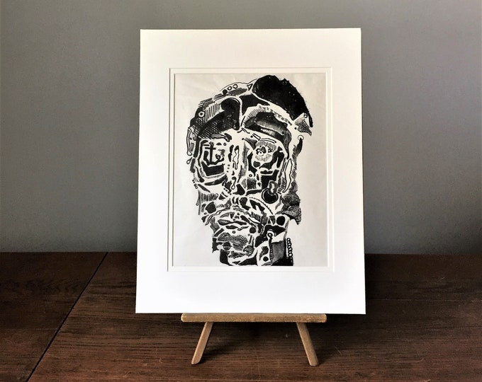 Modernist Abstract Lithograph Portrait Signed and Numbered - Etsy