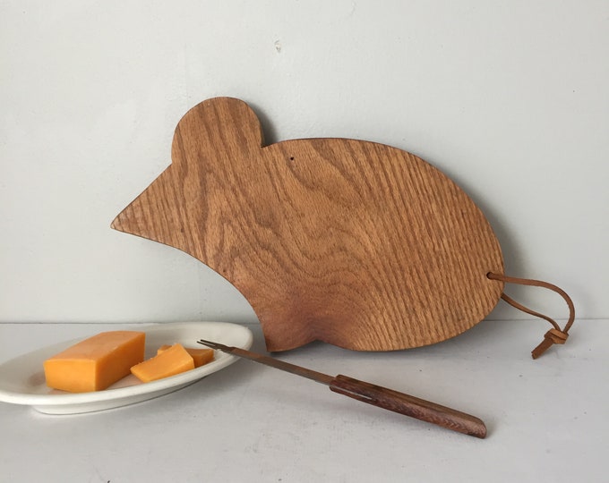 Vintage Mouse Cheese Board With Knife - Etsy