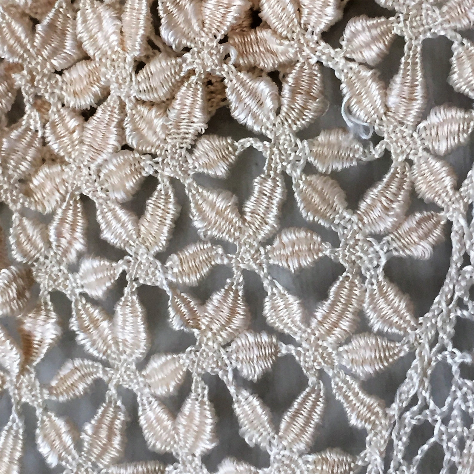 Vintage Ecru Silk Lace Maltese Collar | Hand Crafted Wide Collar for ...