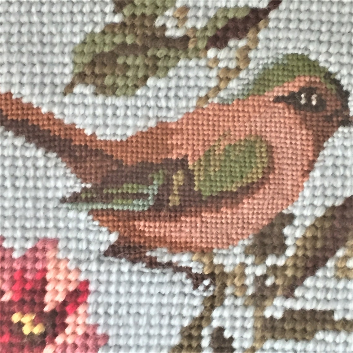 Vintage Framed Needlepoint Birds in Acanthus Leaf Gold Frames | Etsy