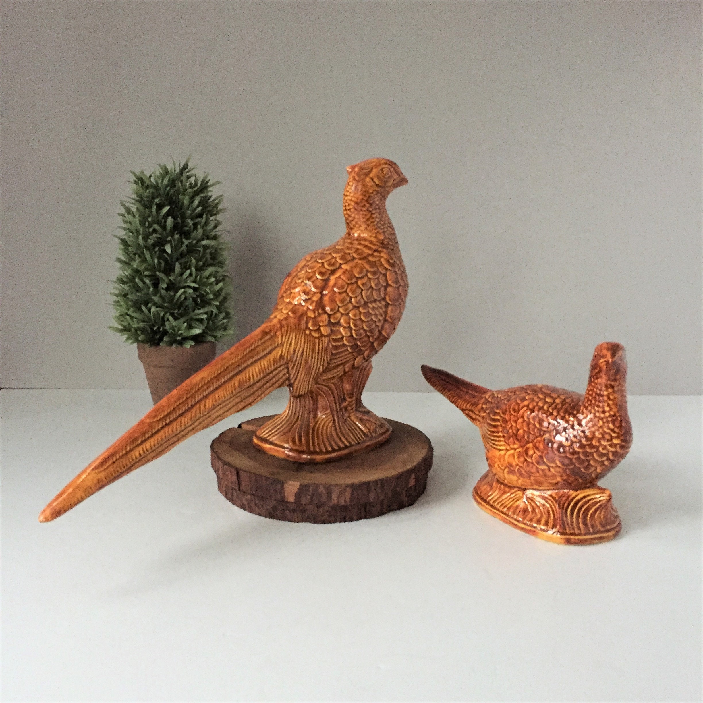 Pair Ceramic Pheasants Two Porcelain Pheasants Vintage Bird | Etsy