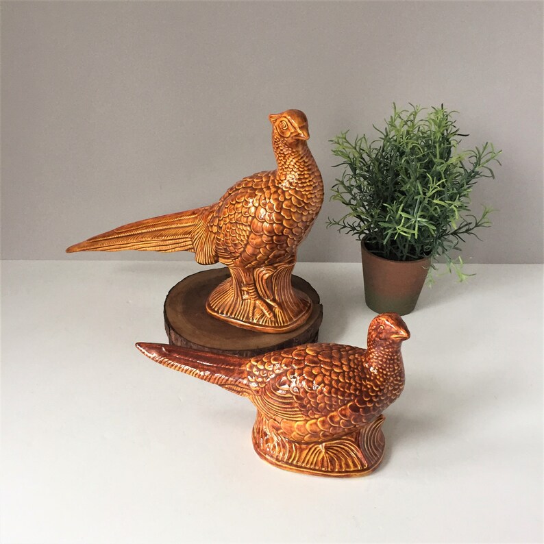 Pair Ceramic Pheasants Two Porcelain Pheasants Vintage Bird | Etsy