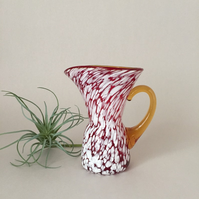 Vintage Rainbow Glass Company Hand Blown Art Glass Pitcher | Etsy