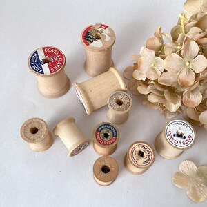 Collection of 10 Vintage Wooden Thread Spools | Farmhouse Sewing Room ...