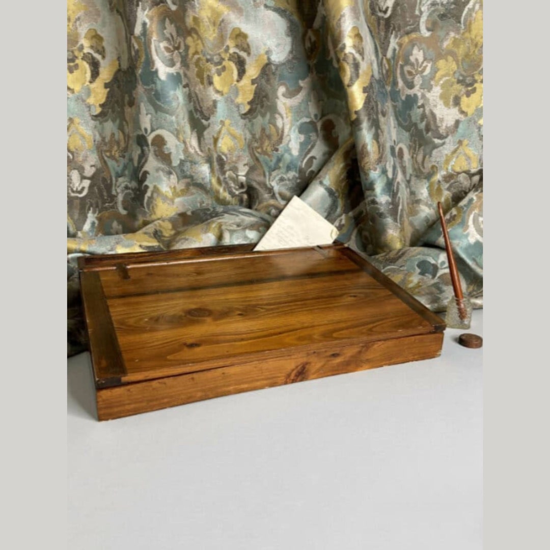 Vintage Hand Crafted Wooden Writing Slope With Unique Construction ...