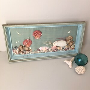 Vintage Custom Made Shadowbox Shell Art Framed Original Seashell ...