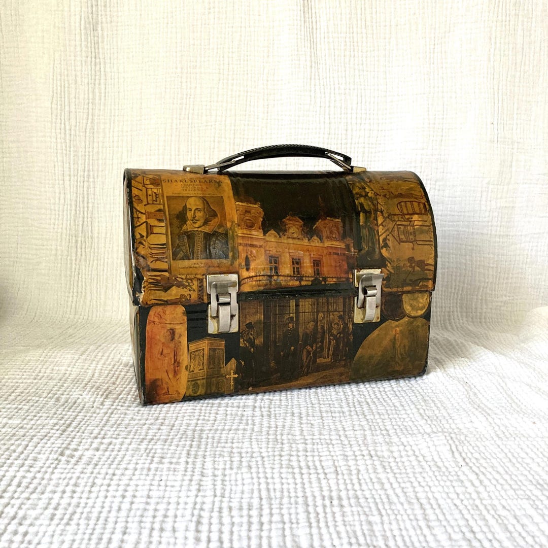 Vintage Decoupaged Metal Lunch Box With Historic Motifs of Britain ...