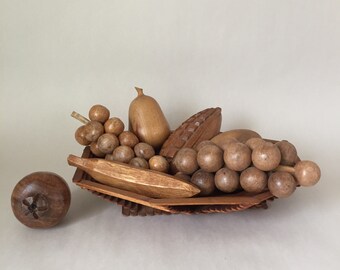Vintage Wooden Fruit | Etsy