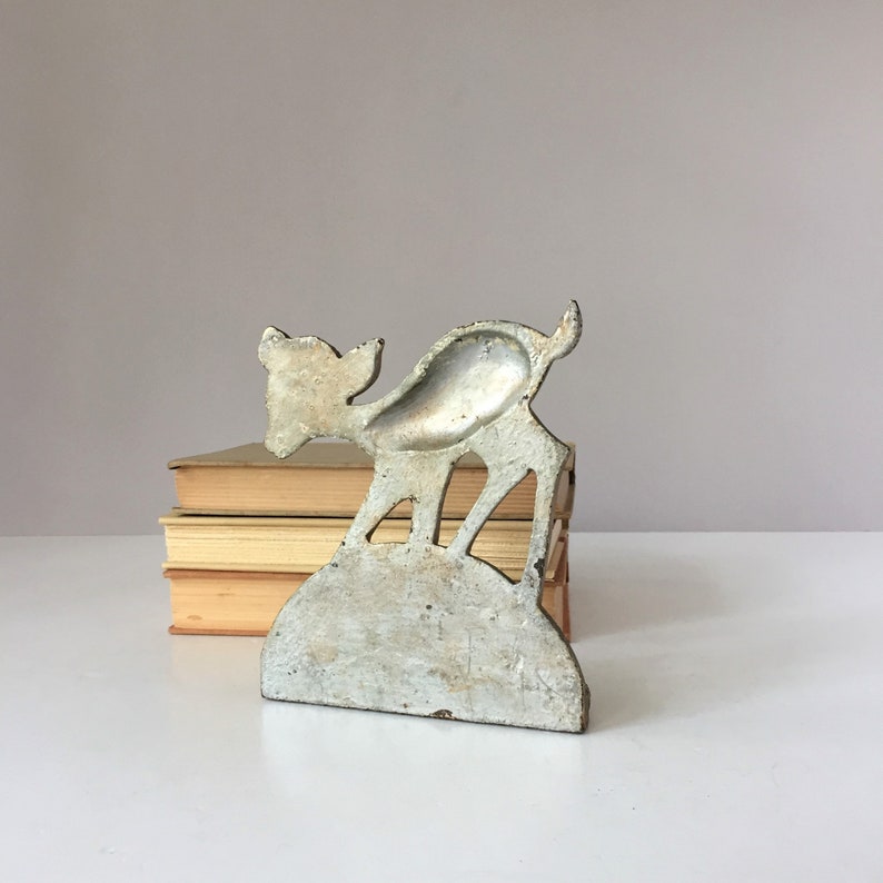 Vintage Fawn Bookend Cast Iron Doorstop Bambi Bookend Deer - Etsy