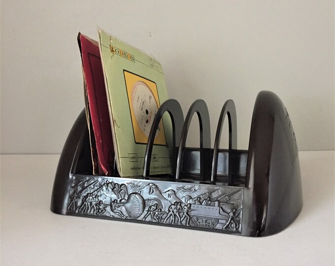 Vintage 45 RPM Record Holder With WWII Military Motif Unique - Etsy