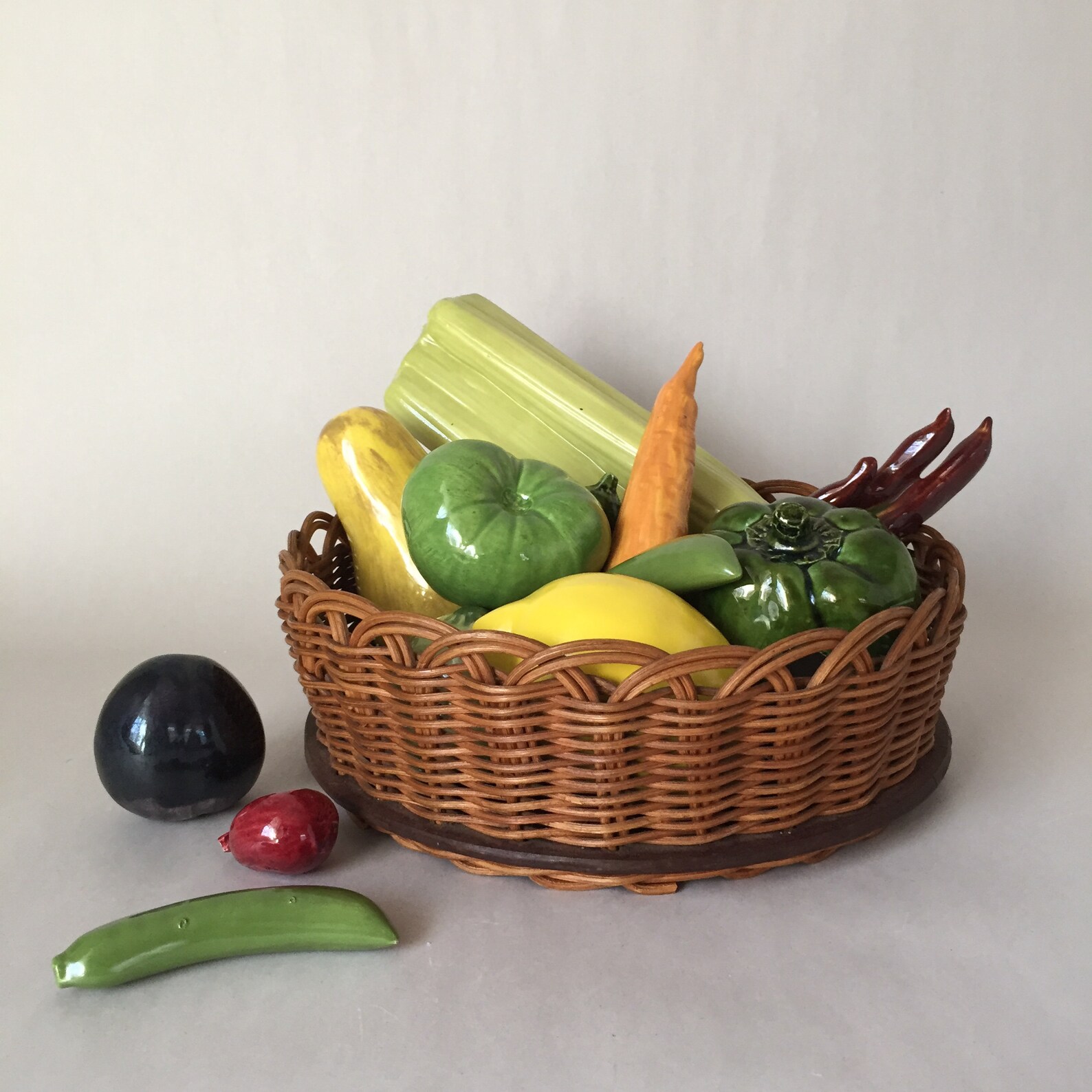 Vintage Life-size Ceramic Fruits and Veggies 13 Pcs Hand | Etsy