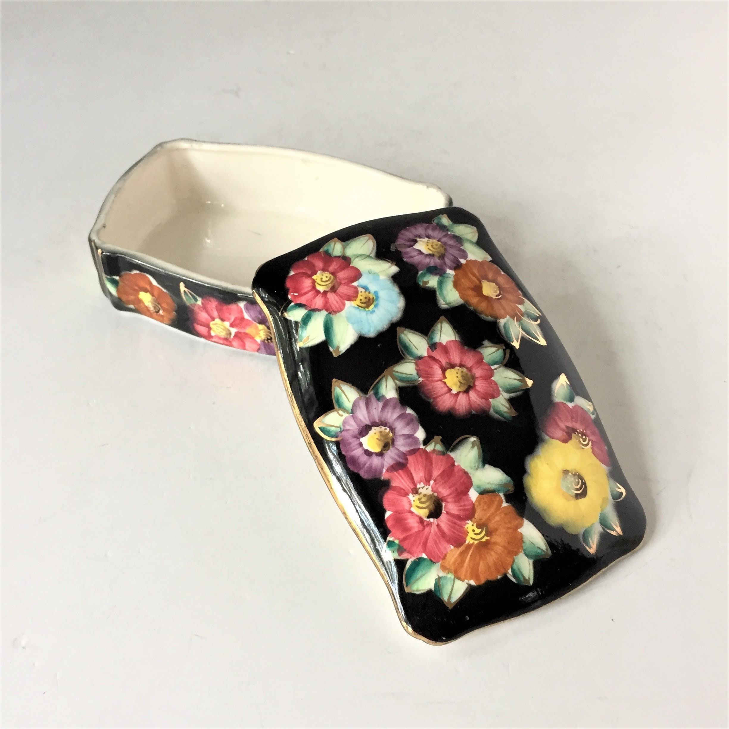 Porcelain Trinket Box Vintage Box With Lid Lidded Keepsake | Etsy