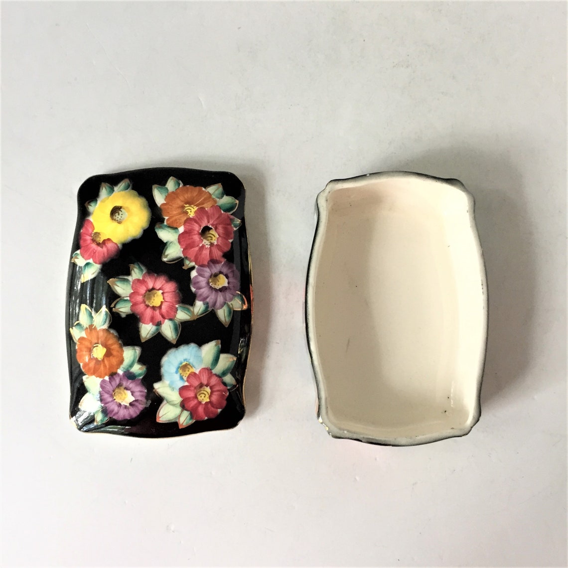 Porcelain Trinket Box Vintage Box With Lid Lidded Keepsake | Etsy