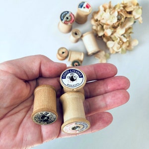 Collection of 10 Vintage Wooden Thread Spools | Farmhouse Sewing Room ...
