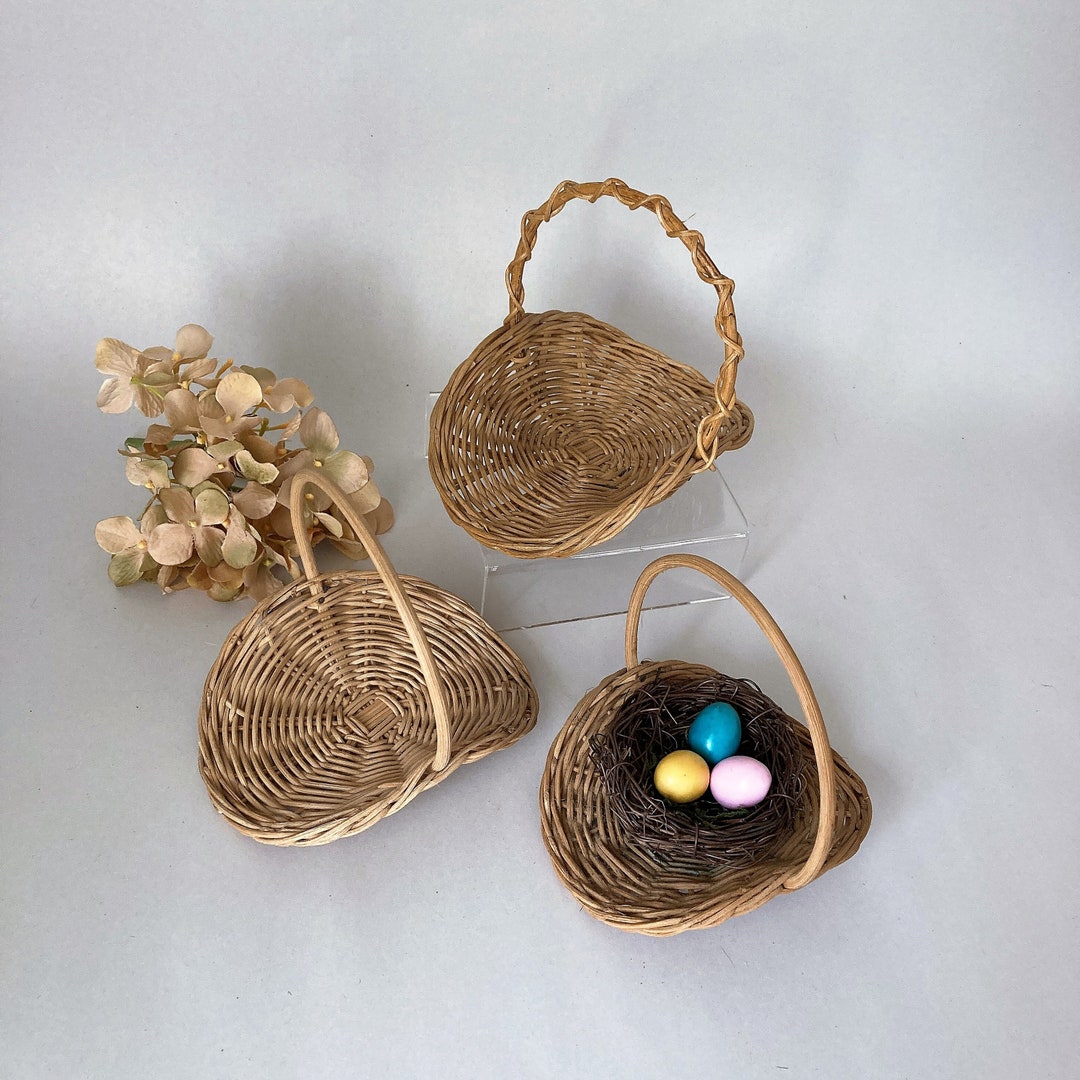 Collection of Three (3) Small Gathering Baskets for Easter Favors or ...