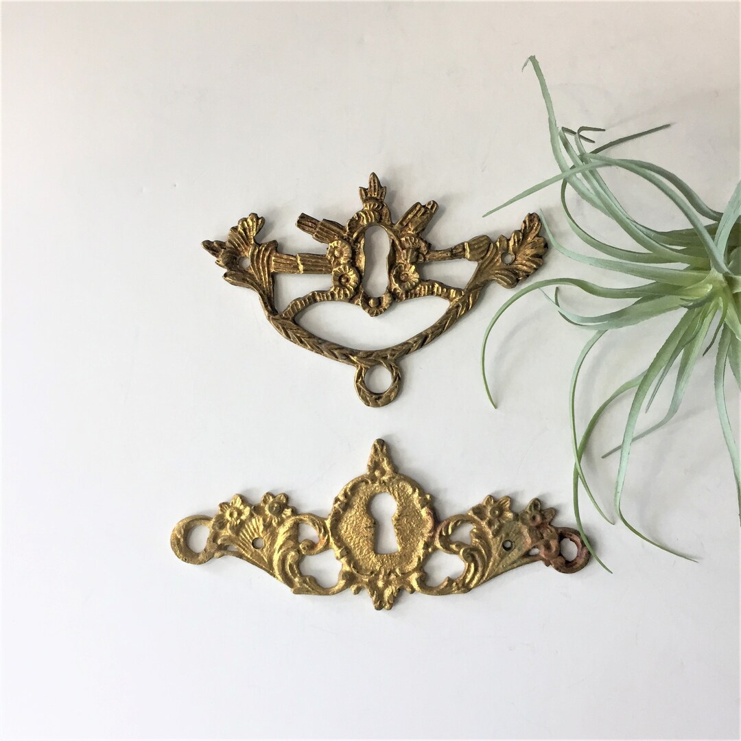 Victorian Keyhole Covers Hand Tooled Italian Escutcheons - Etsy