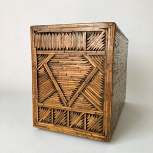 Vintage prison Art Matchstick Jewelry Box With Drawer and Mirror From ...