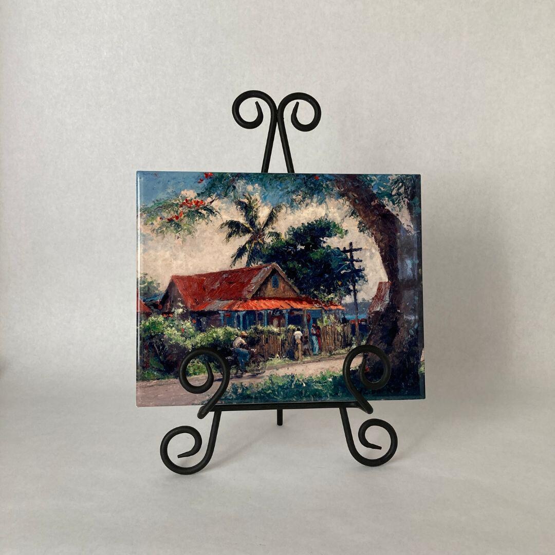 Vintage Ceramic Tile After an Oil Painting by Florida Artist Albert ...