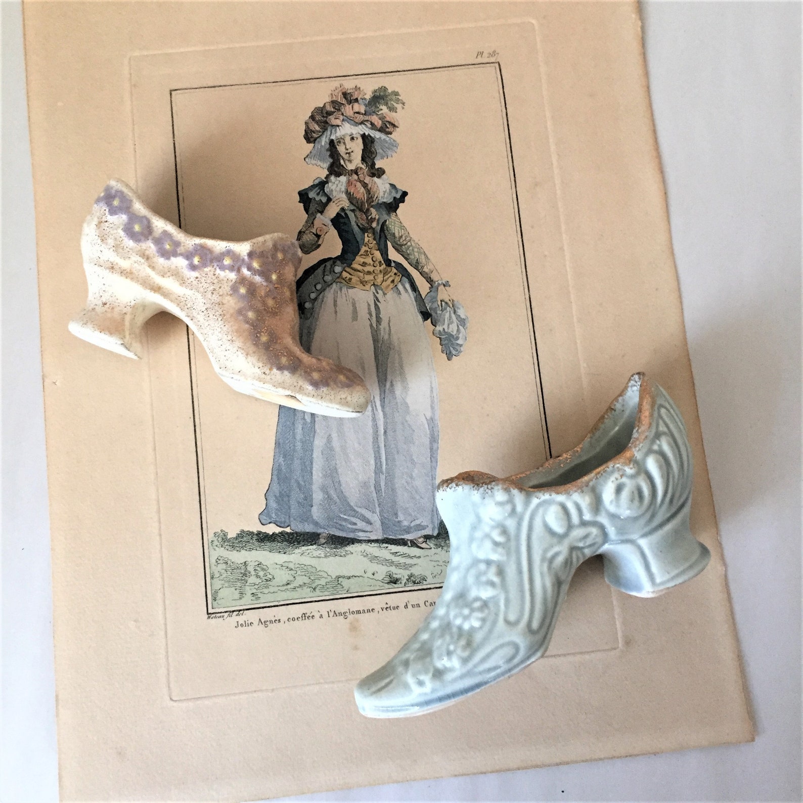 Vintage 18th-century Style Miniature Porcelain Shoes | Fancy Shoe ...