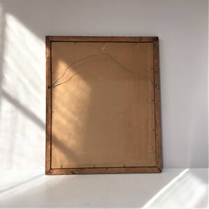 Large Reverse Painted Frame, Vintage Framed Print, Black and Gold ...