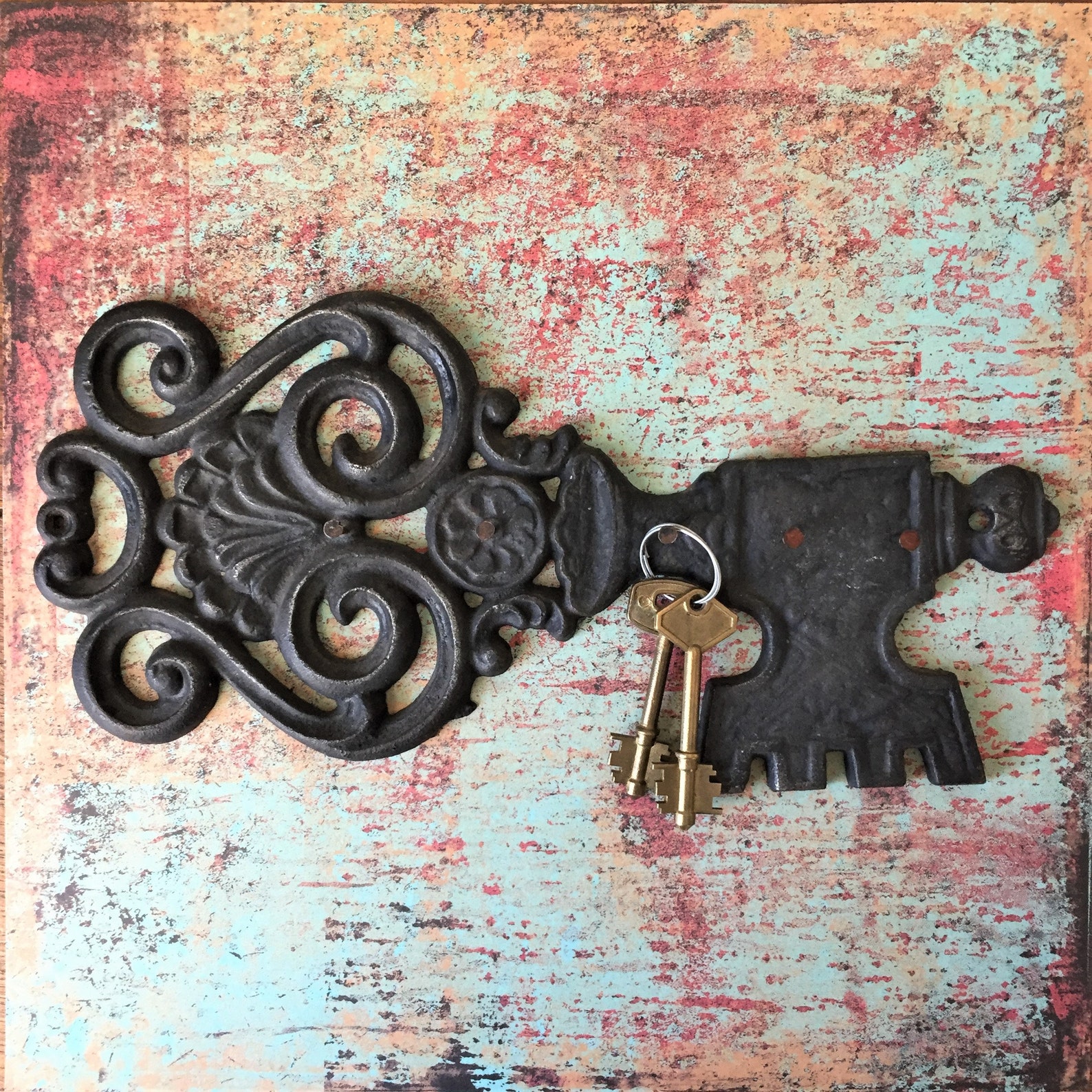 Cast Iron Key Shaped Wall Key Holder - Etsy