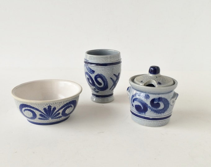 Vintage Marzi and Remy Stoneware Cup 3062 Condiment Jar 3057, Pottery ...