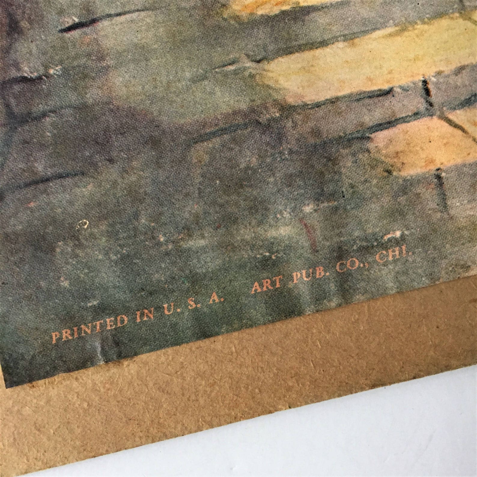 Large Reverse Painted Frame Vintage Framed Print Black and - Etsy