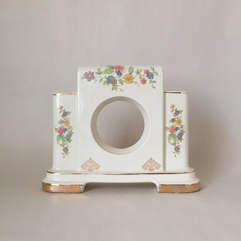 Vintage Porcelain Mantel Clock Case Empty Art Deco Clock - Etsy