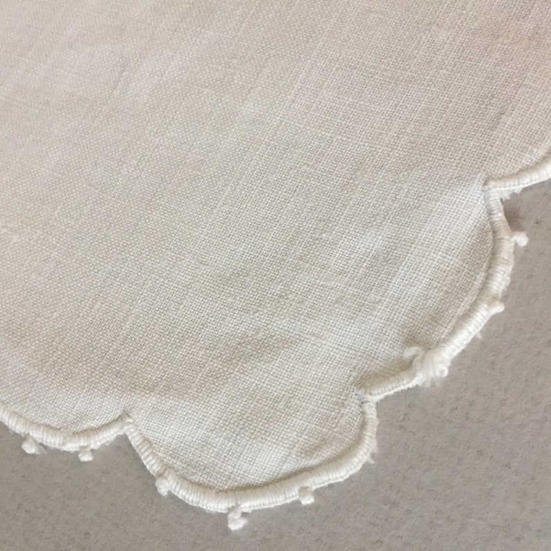 Vintage Cutwork Linen Table Runner | Etsy