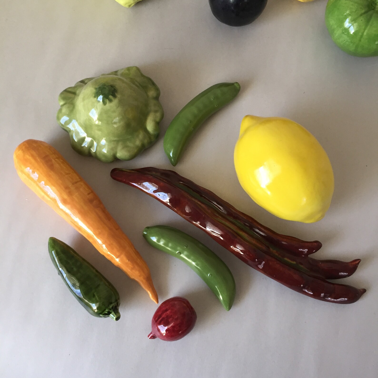 Vintage Life-size Ceramic Fruits and Veggies 13 Pcs Hand | Etsy