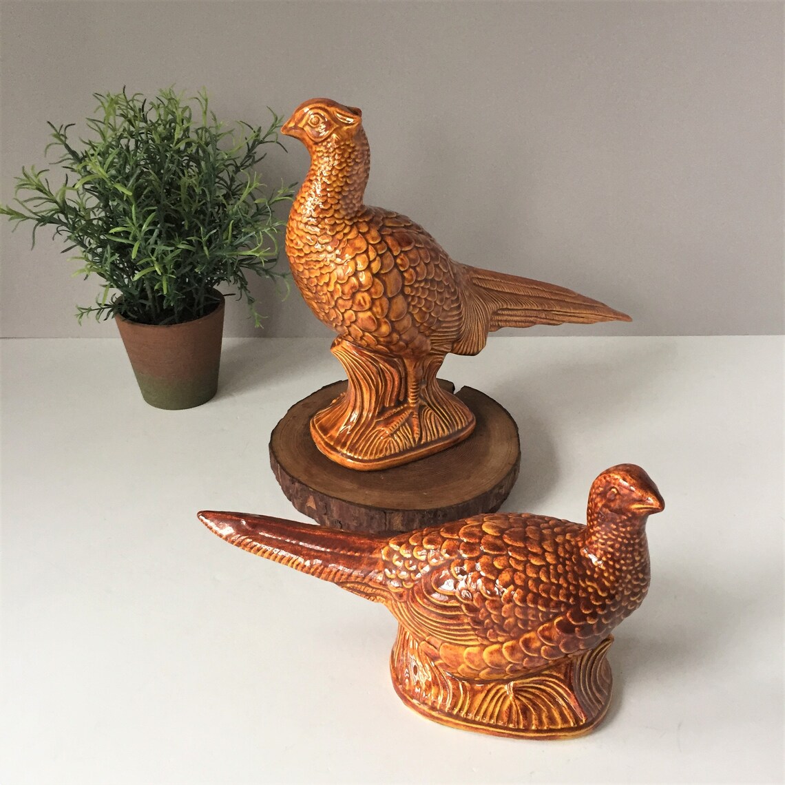 Pair Ceramic Pheasants Two Porcelain Pheasants Vintage Bird | Etsy