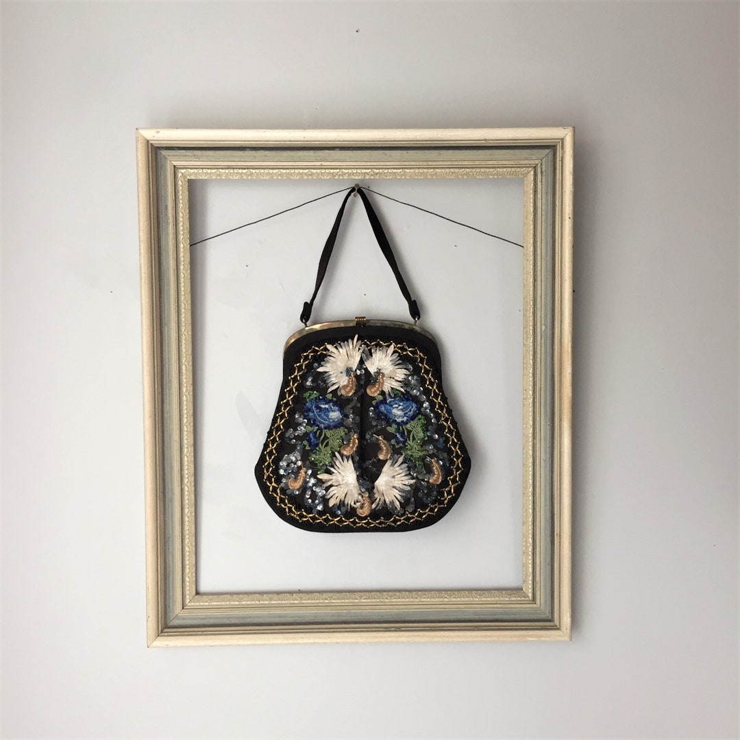 Vintage Caron of Houston Handbag | Hand Decorated Purse | Beaded Bag ...