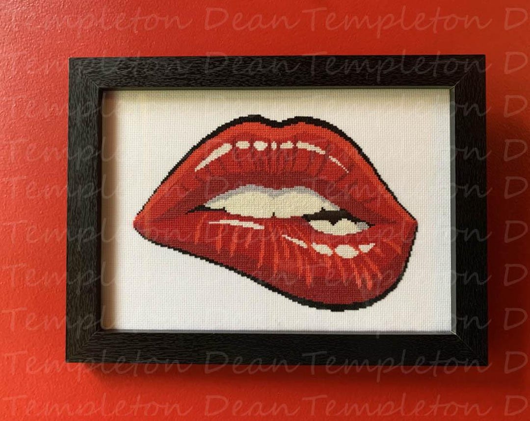 Pensive Lips - Cross Stitch Pattern - Etsy