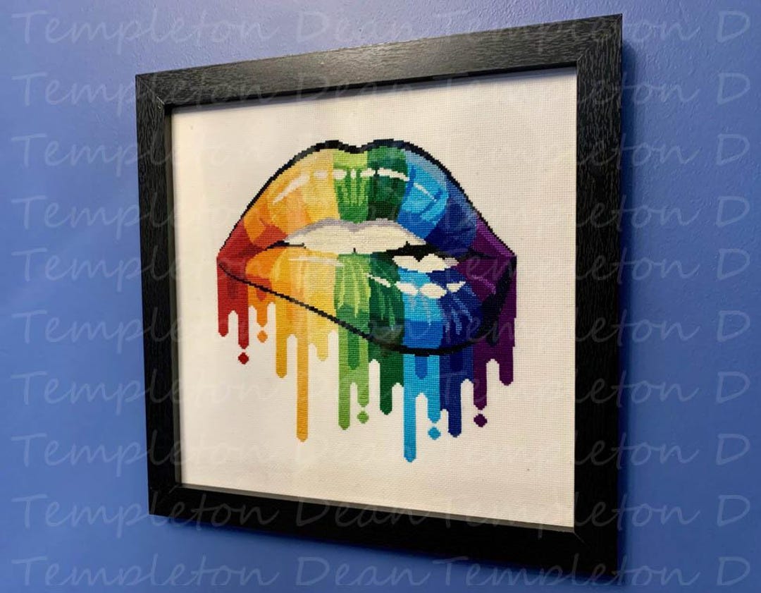 Rainbow Lips - Cross Stitch Pattern - Etsy